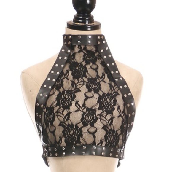 Daisy Corsets | Tops | Daisy Corsets Lace Faux Leather Body Harness ...